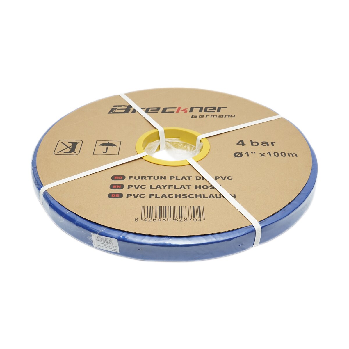 Furtun plat apa pentru irigat din PVC 1 toll lungime 100m, PN4 Breckner ...