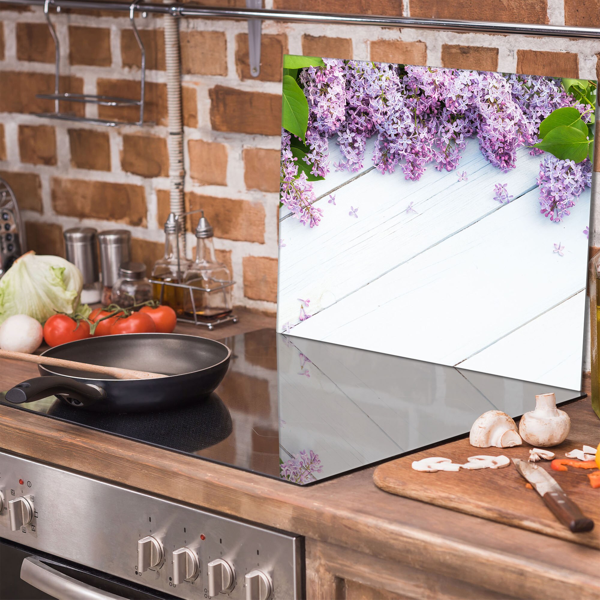 Placa de protectie, DarHaus, Sticla, 60x52cm, Multicolor - eMAG.ro