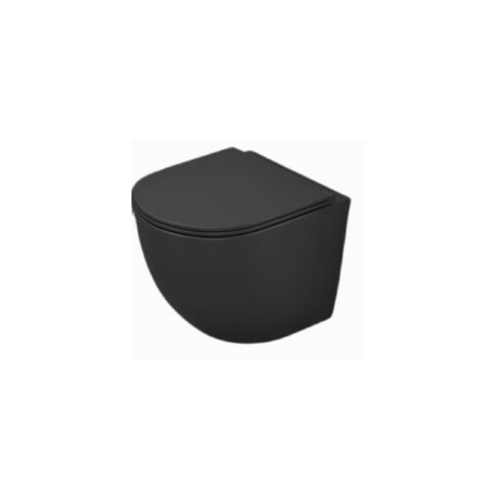 Vas Wc suspendat negru mat + capac Milos LT-046E - eMAG.ro