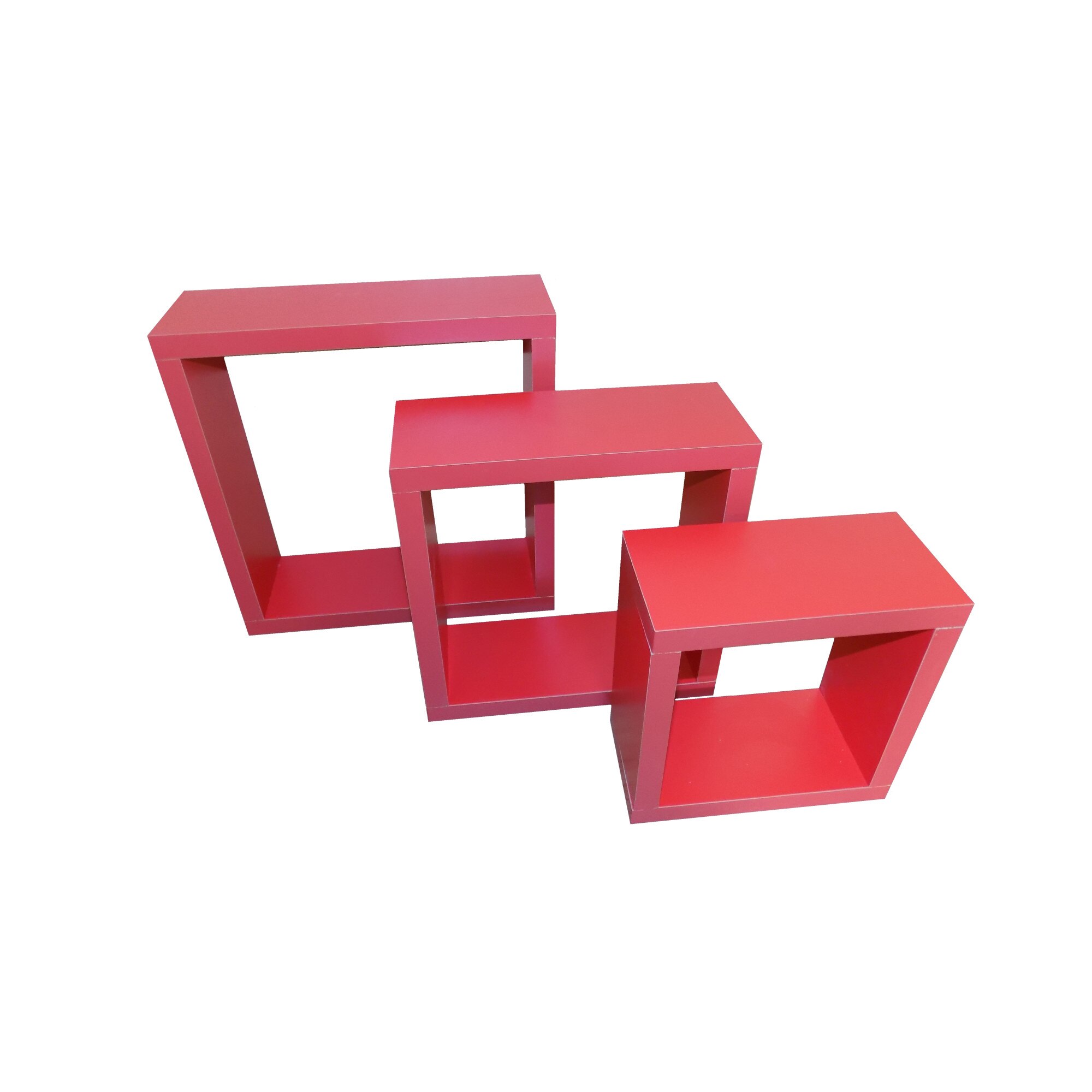 Set trei cuburi raft perete Cubico Rosu Model CUB-11007 - eMAG.ro