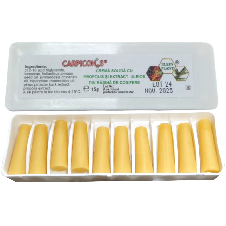 Supozitoare Carpicon S, adjuvant in tratarea hemoroizilor, fisurilor ...