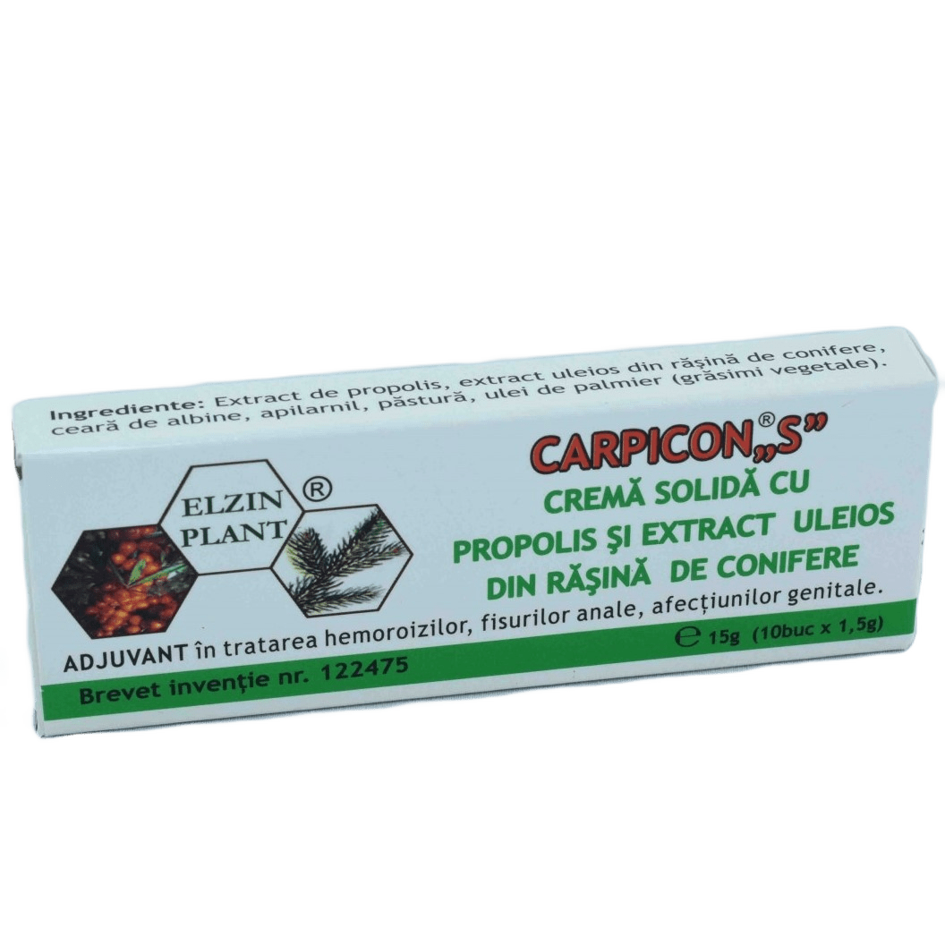 Supozitoare Carpicon S, adjuvant in tratarea hemoroizilor, fisurilor ...