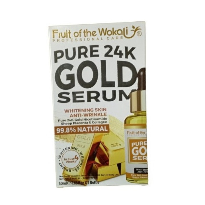 Pachet 2 Seruri Antirid, Wokali, cu Aur 24K si Colagen, 2 x 50 ml - eMAG.ro