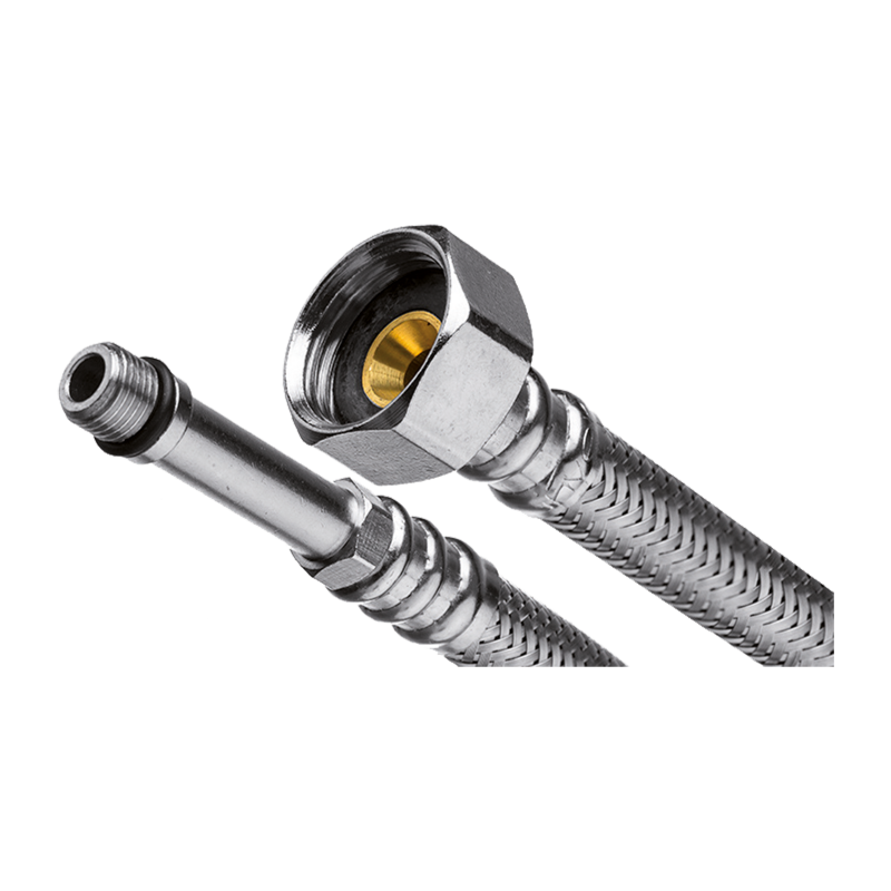 Racord flexibil monocomanda cu tesatura inox D 1/2'' l 80 cm si adaptor ...