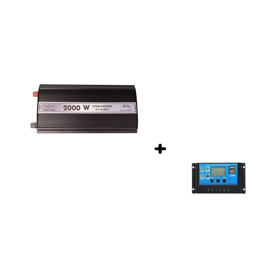 Invertor 2000 W, sinus pur, 12 V - 220 V, auto si sisteme panouri ...