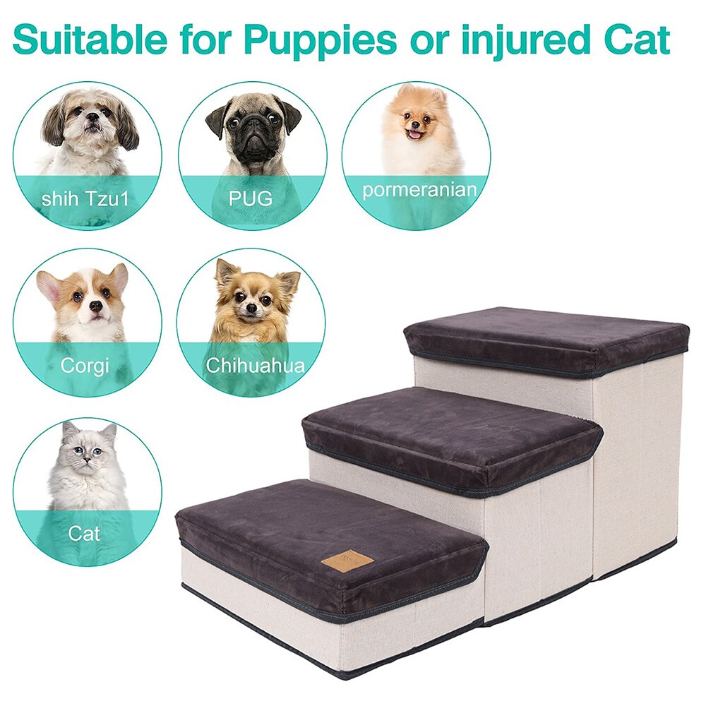 Scara pentru animale, Pliabila, 60x30cm, Alb/Gri - eMAG.ro