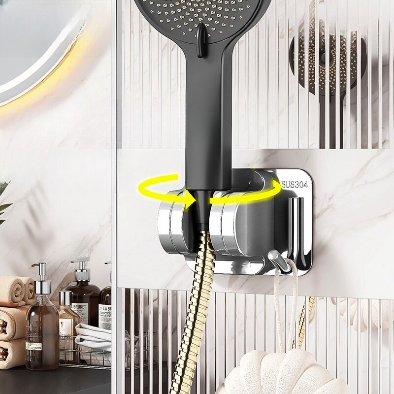 Suport pentru cap de dus, Inox, Negru - eMAG.ro