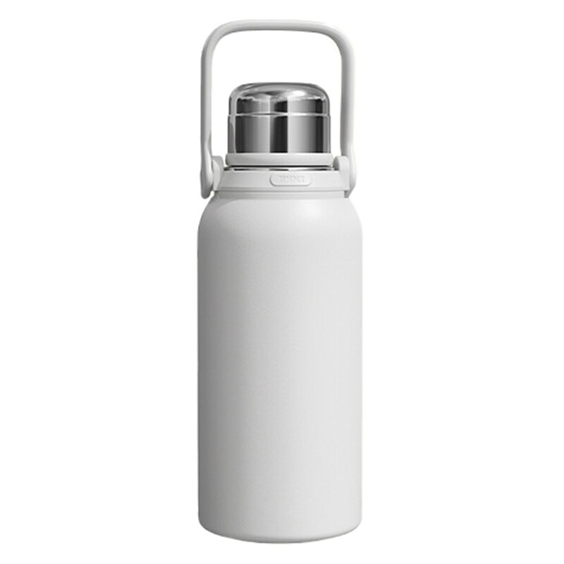 Cana termos, Inox, 1.2L, Potrivit pentru acasa, calatorii, camping, Alb ...