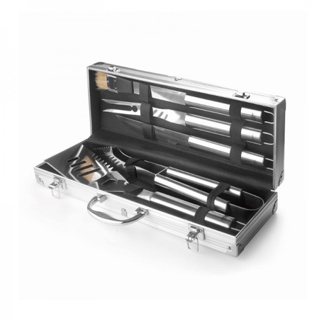 Set 5 ustensile pentru gratar cu geanta de aluminiu, Barbeque Expert ...