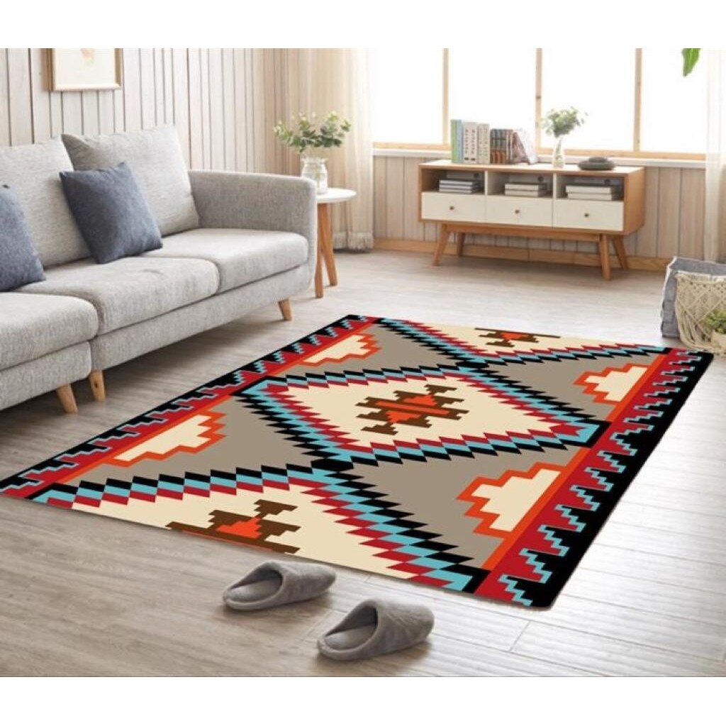Covor pentru living / camera, model romb, antiderapant, 80x150cm - eMAG.ro