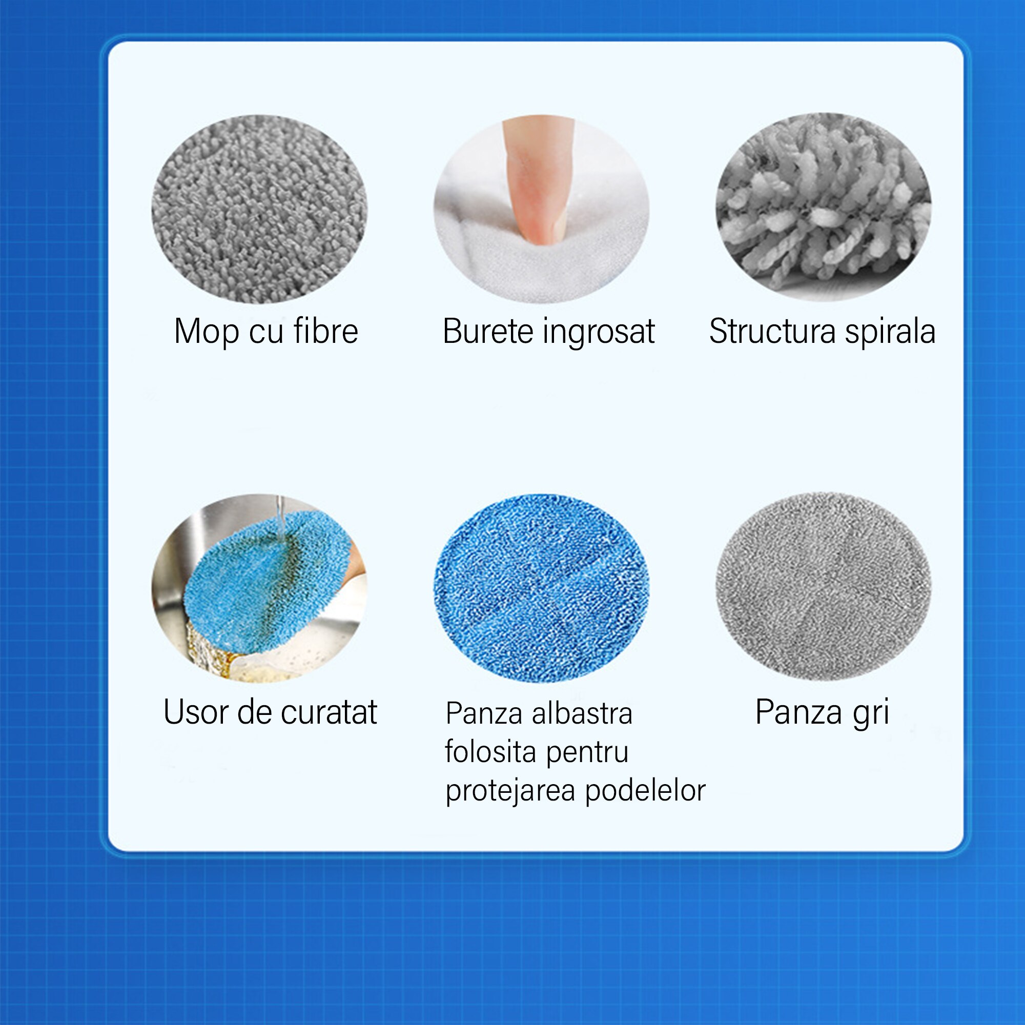 Mop electric cu jet de apa si laveta microfibra de curatare, fara fir ...