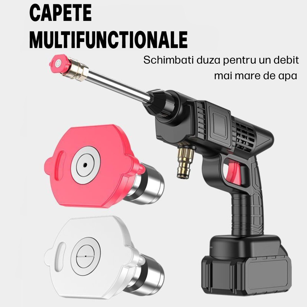 Пистолет за миене под налягане Dasbo Без кабел 2 акумулаторни батерии контейнер за пяна кофа