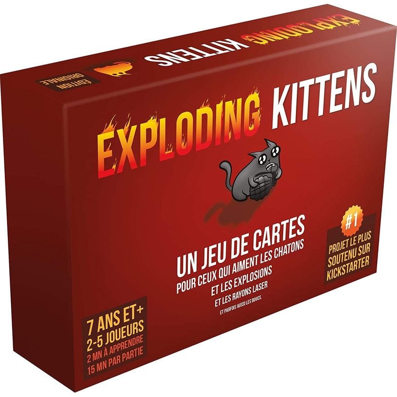 Joc de Societate, Exploding Kittens, Original Edition, 2-5 jucatori, 16x4x11cm, Multicolor - eMAG.ro