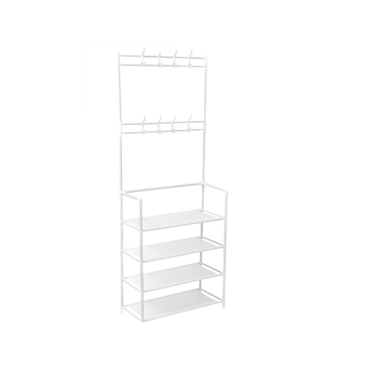 Cuier AT PERFORMANCE®, cu 4 Rafturi Pentru Incaltaminte, 8 Carlige ...