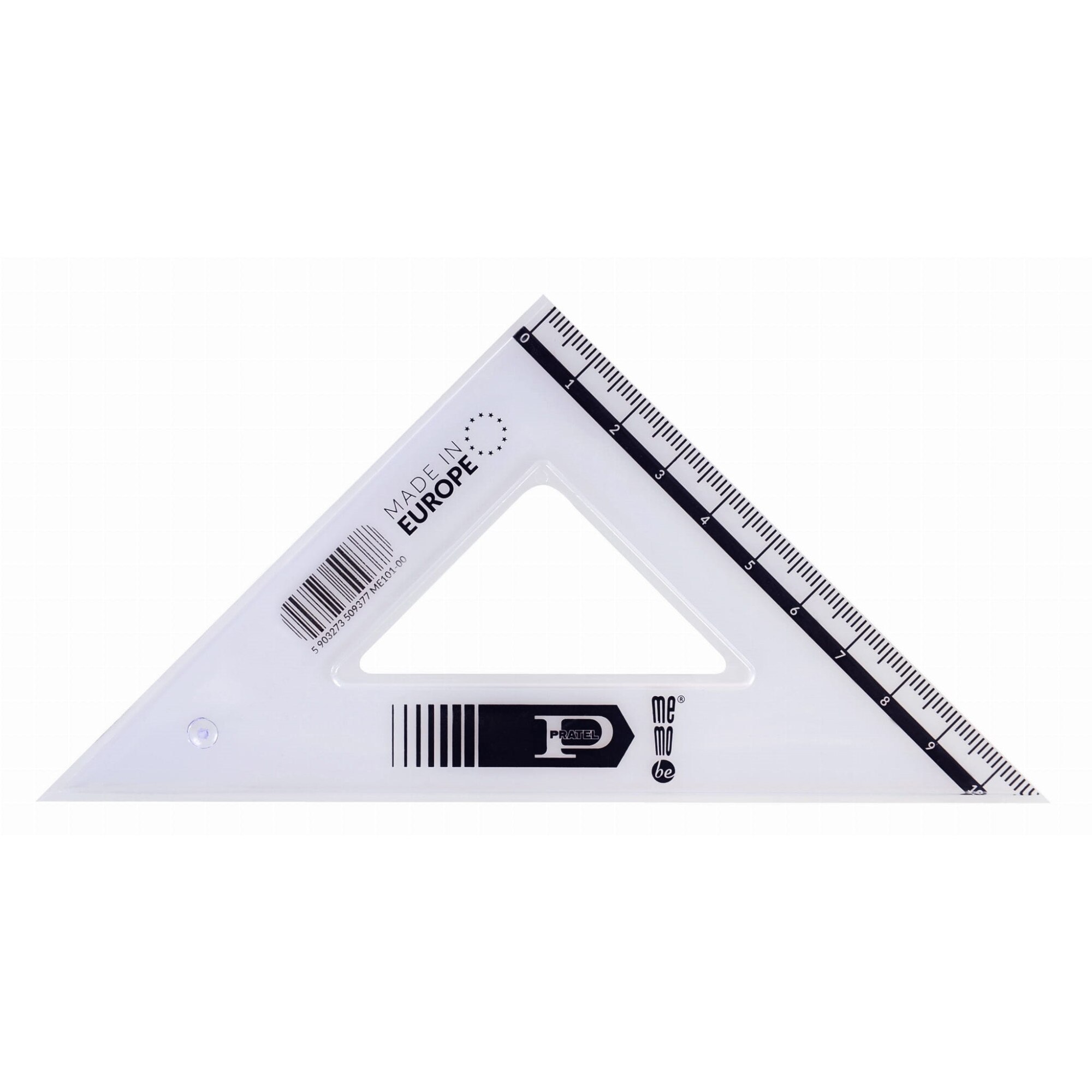 Rigla geometrica, Other, Polistiren, 16 cm, Transparent/Negru - eMAG.ro