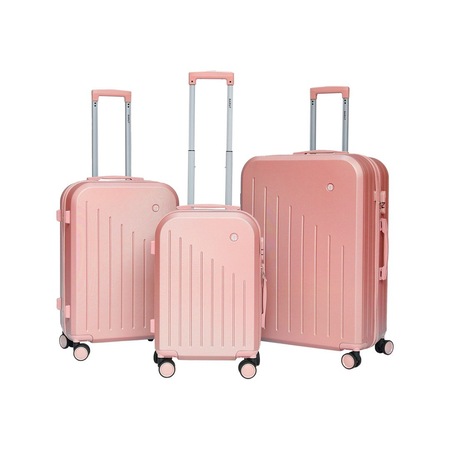 Set 3 de valize, 3in1, Roz Pudrat, ABS - eMAG.ro