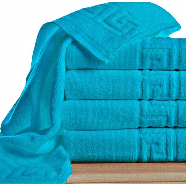 Set 10 prosoape de fata, 550g, hotelier, model greek, - turcoaz 50x 90 ...