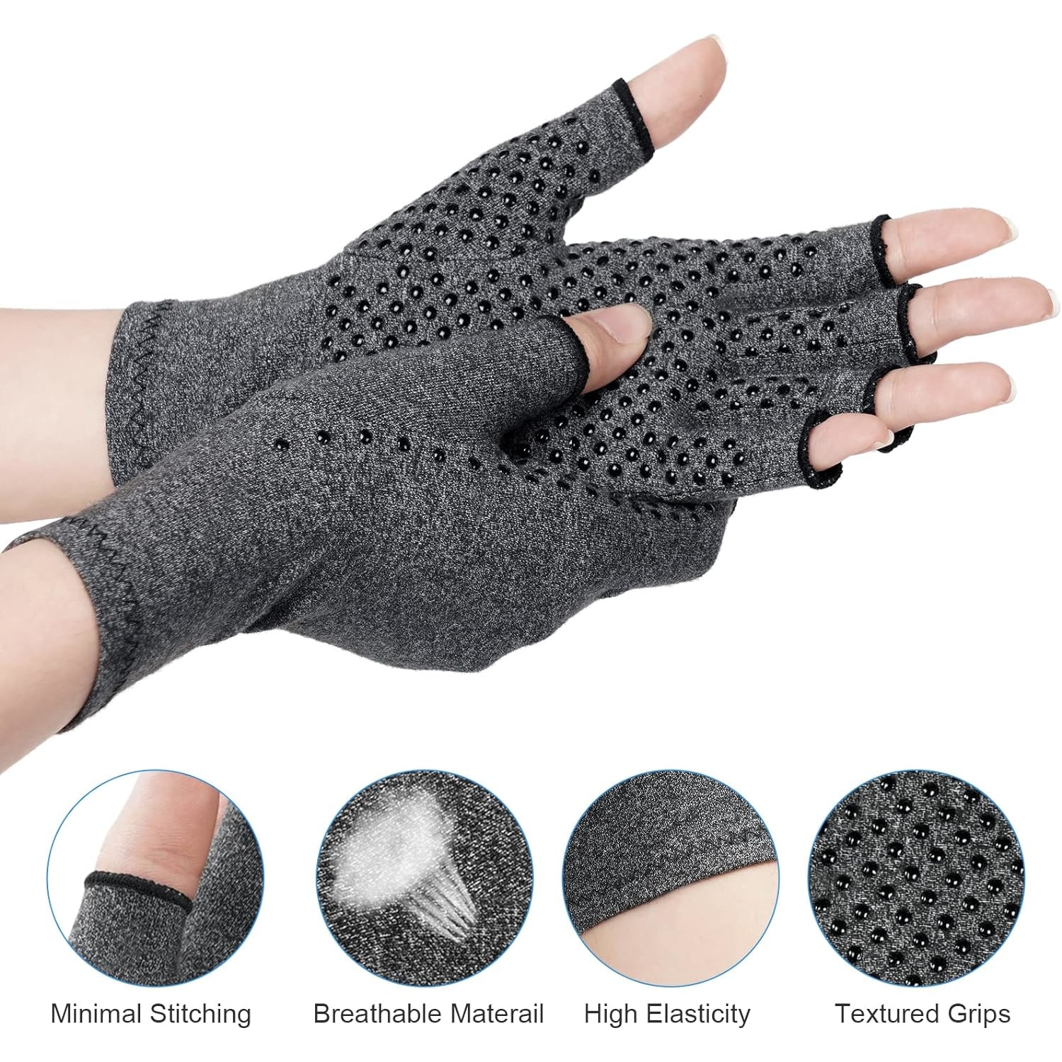 Set 2 manusi de compresie, JENUOS®, spandex, ameliorarea durerilor ...