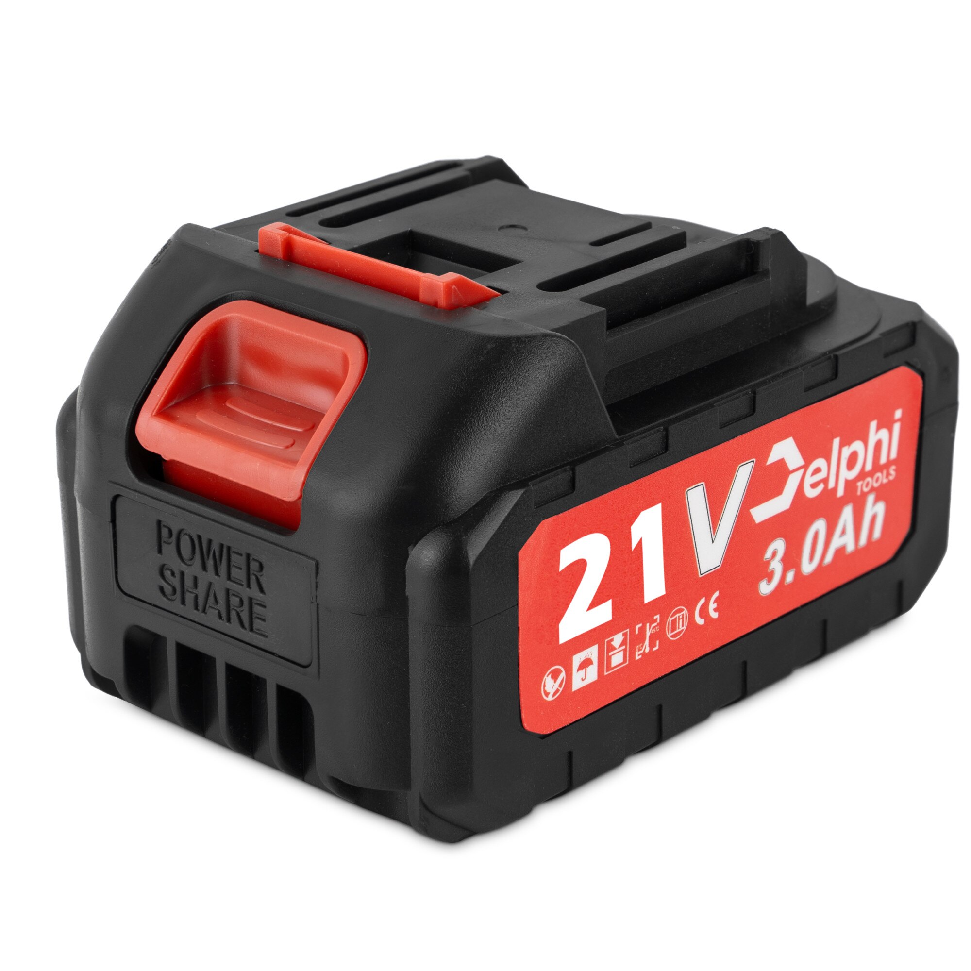 Polizor unghiular, DELPHI, flex, 1200W, 2x akku, 10000 curse/min, 21V, negru, rosu, accesorii ...