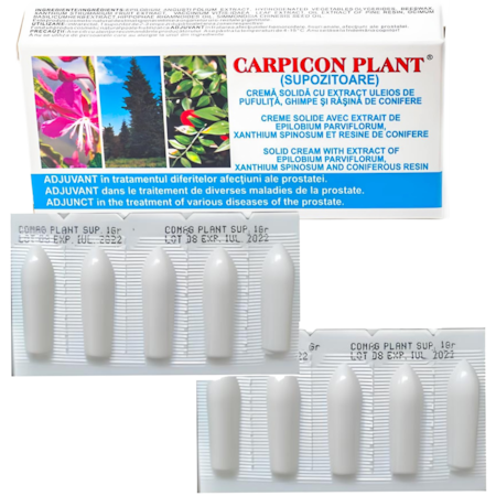 Supozitoare Carpicon Plant, adjuvant in tratamentul afectiunilor renale ...