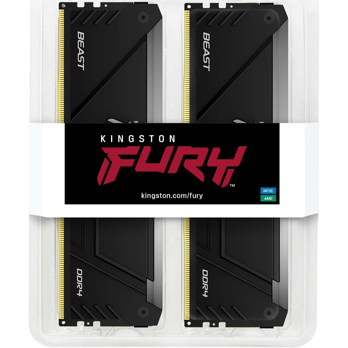 Memorie Kingston Fury Beast, 16GB DDR4, 3200MHz CL16, Dual Channel Kit - eMAG.ro
