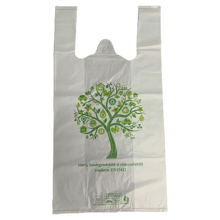 Set 100 bucati, Pungi Biodegradabile, tip Maieu, 270x510mm, EcoTree ...
