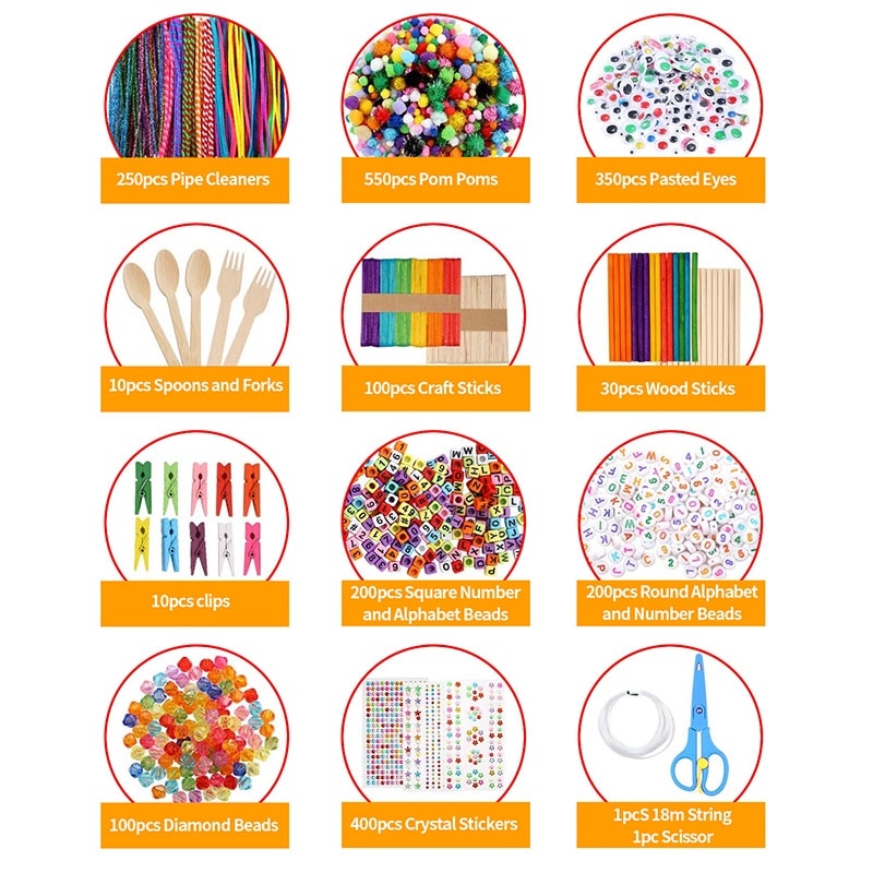 Set DIY Pentru Copii, ABS, 3000 Piese, +3ani, Multicolor - eMAG.ro