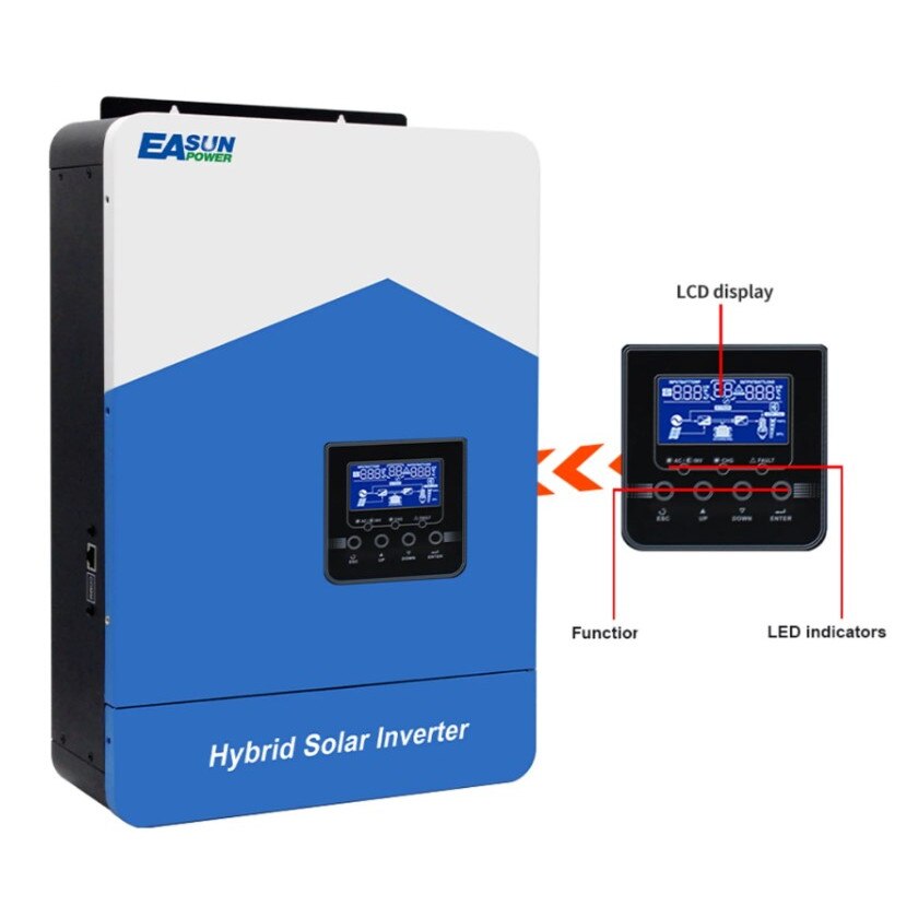 Invertor EASUN solar hibrid Offgrid 48V 7Kw Sinus Pur Cu Regulator MPPT ...