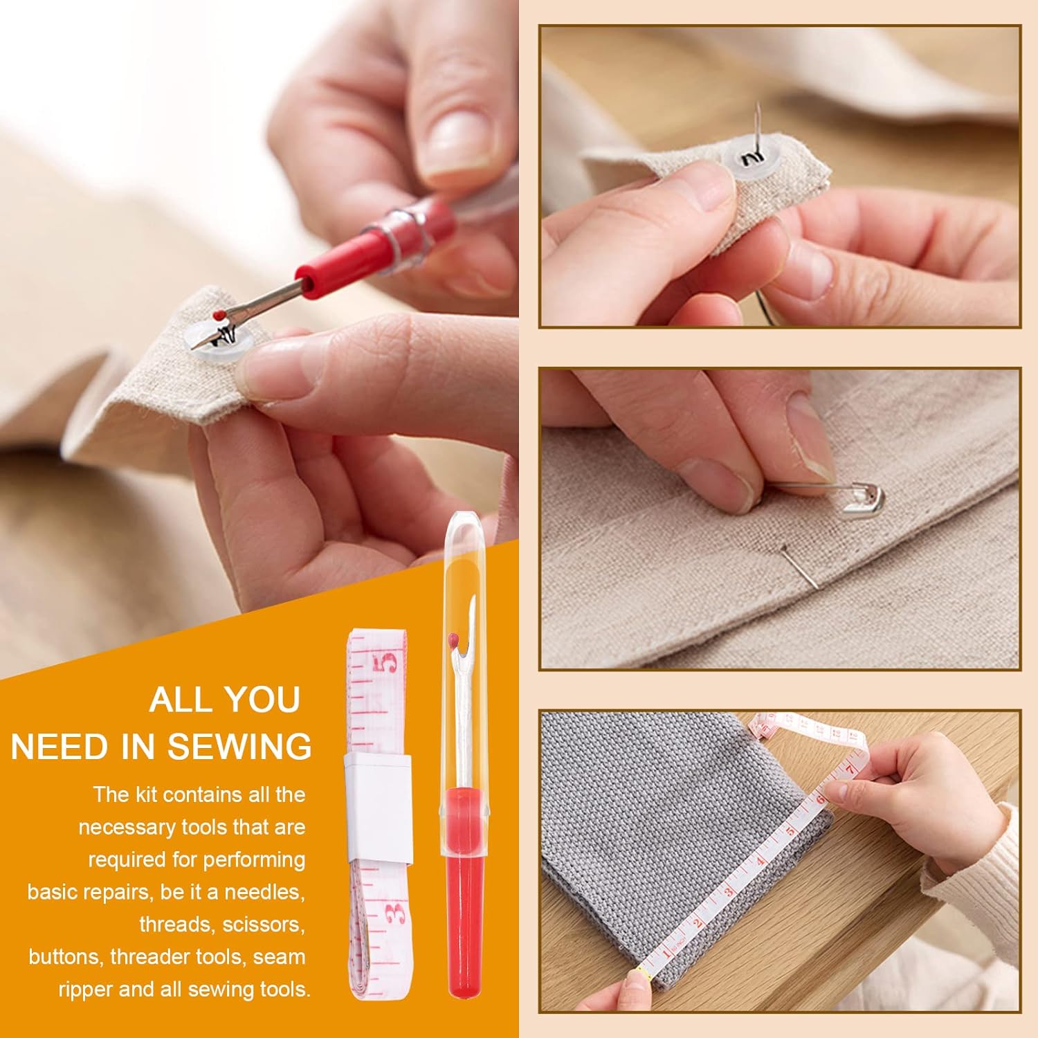 Trusa de croitorie 128 piese - eBA®, ace pentru cusut, papiote ...