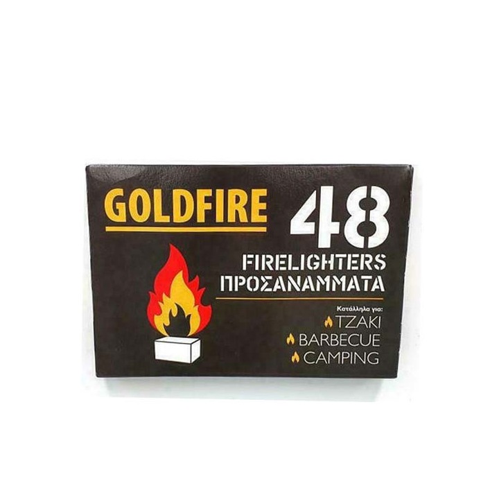 Pastile 48 buc, Goldfire pentru aprins focul in sobe, seminee, si gratare - eMAG.ro