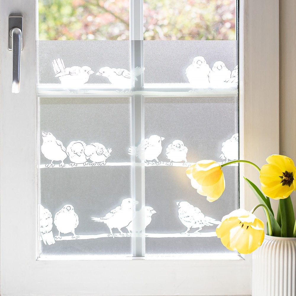 Autocolant geam d-c-fix Filippa, static, efect geam sablat, tip bordura ...