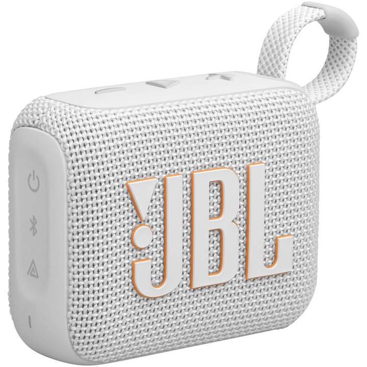 Boxa portabila JBL Go 4, IP67, Bluetooth, Auracast, Alb - eMAG.ro