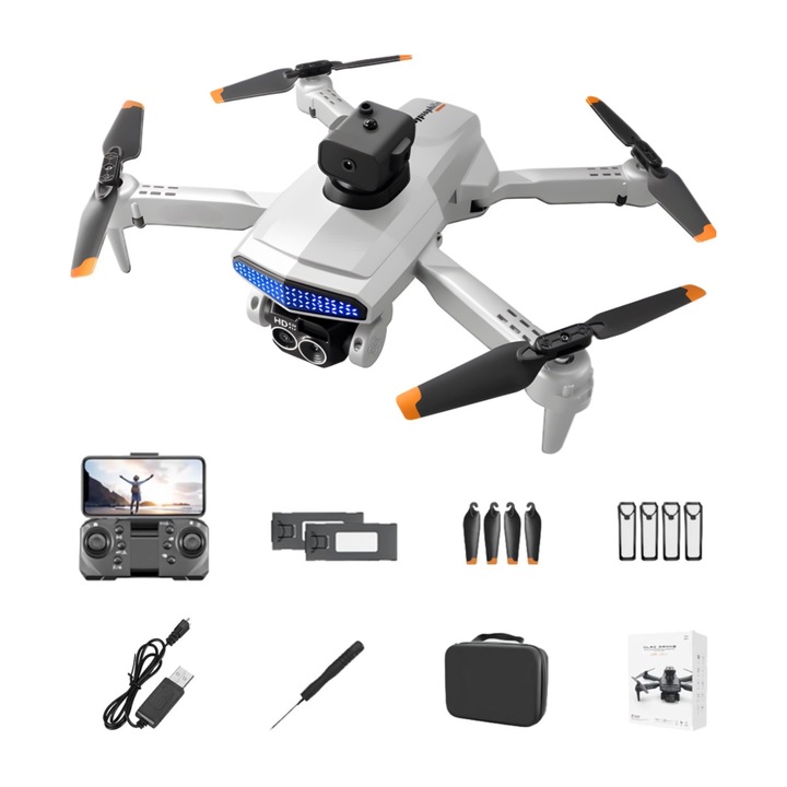 Drona pentru incepatori, HexaCraft, cu 2 camere, Zoom 50x, Rotire 360 ...