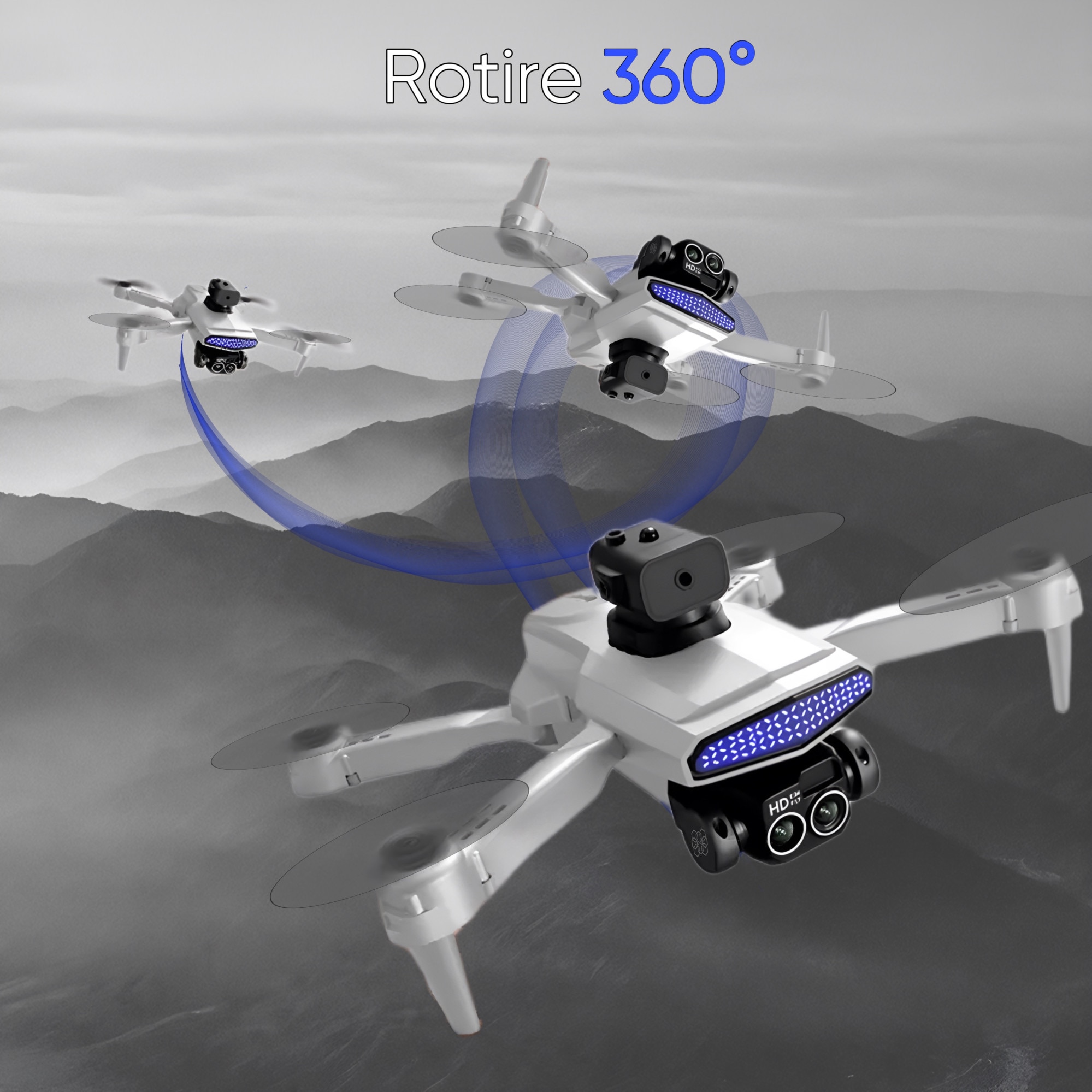 Drona pentru incepatori, HexaCraft, cu 2 camere, Zoom 50x, Rotire 360 ...