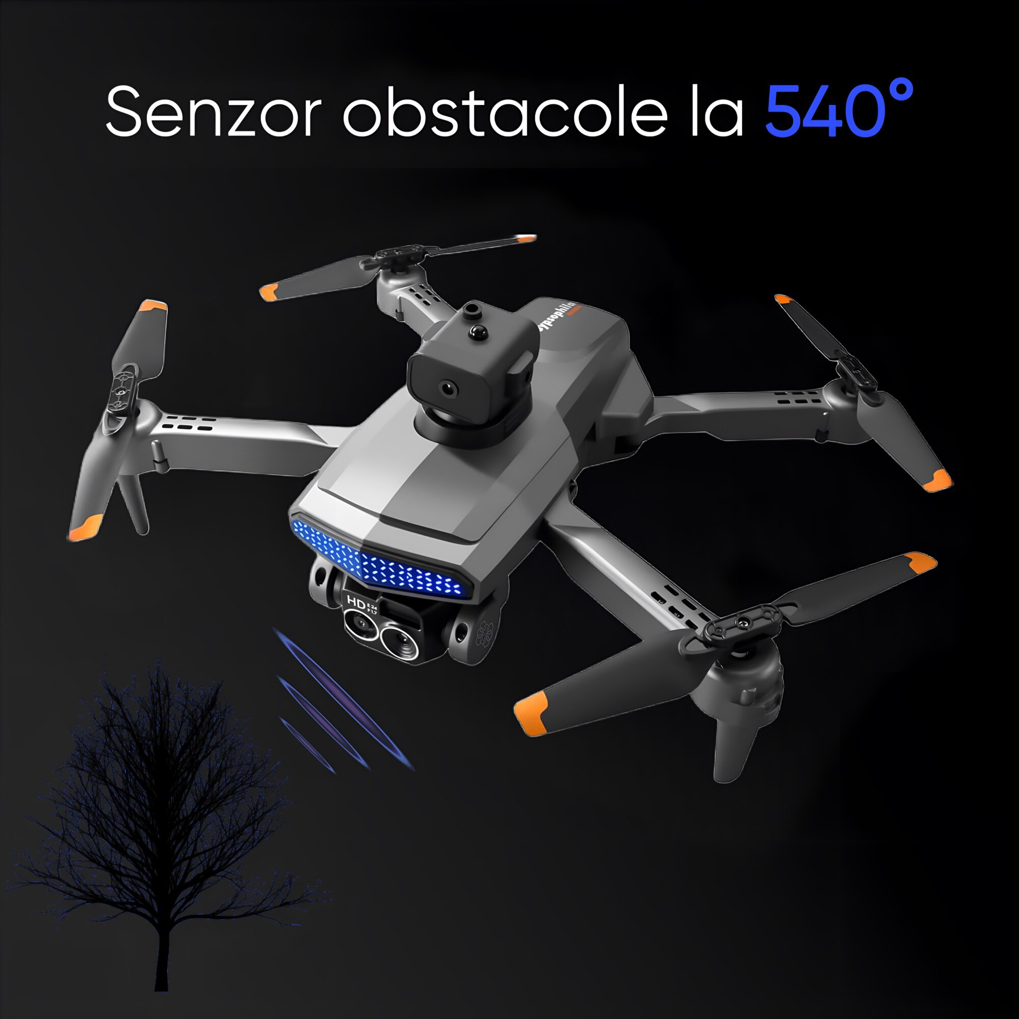 Drona pentru incepatori, HexaCraft, cu 2 camere, Zoom 50x, Rotire 360 ...