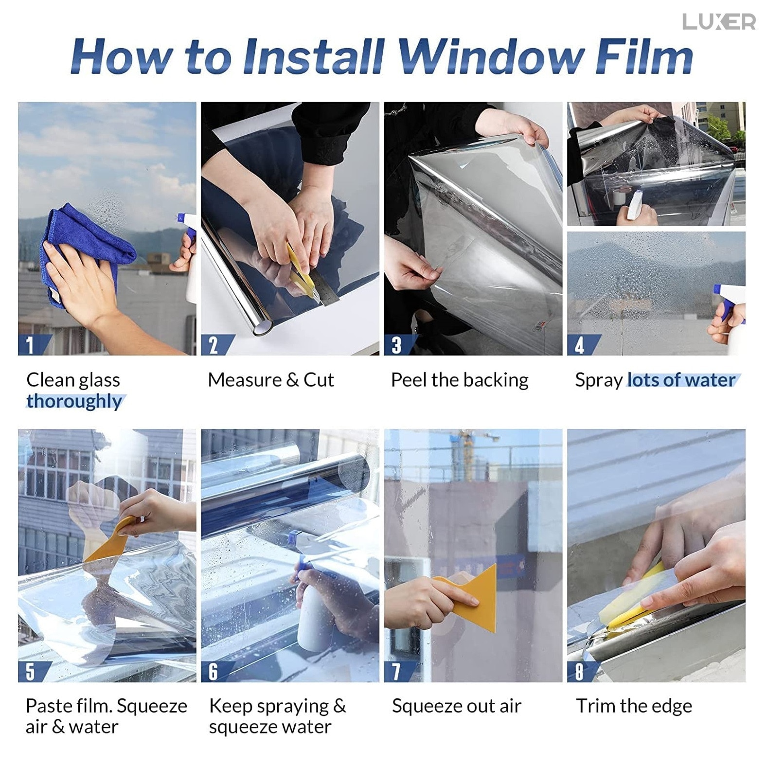 Folie Autoadeziva Pentru Geam Cu Protectie Solara UV si Efect de ...