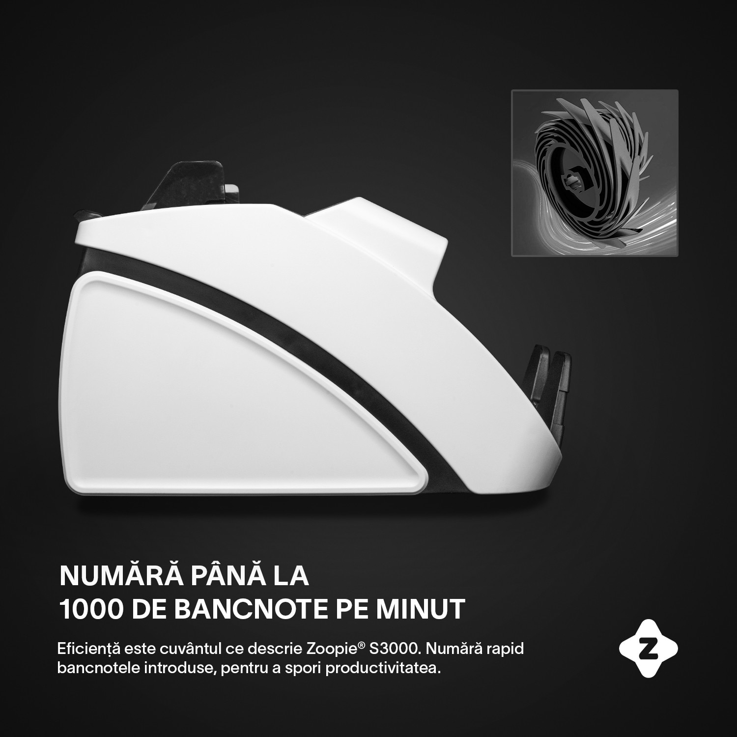 Masina de numarat bani, Zoopie®, Detectare bancnote prin IR, UV, MG ...