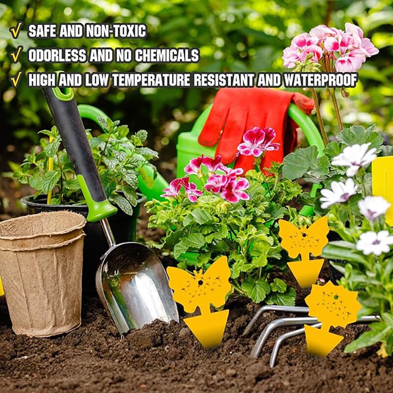 Set 24 Capcane Adezive pentru Insecte, Non-toxice, Galben - eMAG.ro