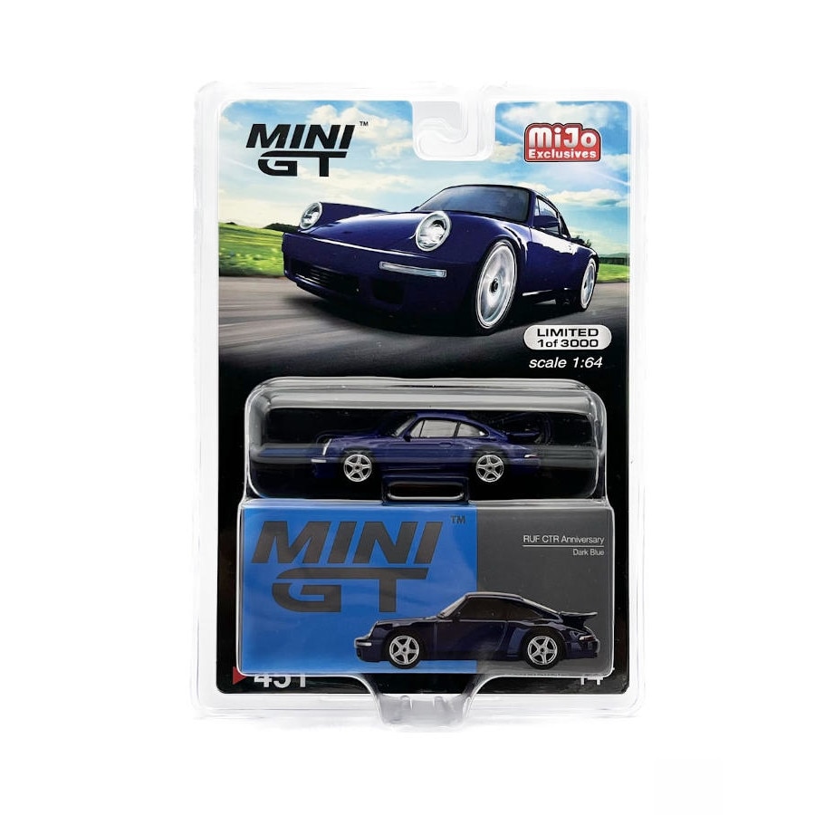 Macheta auto Porsche RUF blue MGT451 Mijo, 1:64 Mini GT - eMAG.ro