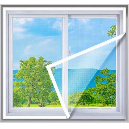 Plasa anti-insecte, pentru geam, fixare scai, dimensiune ajustabila ...