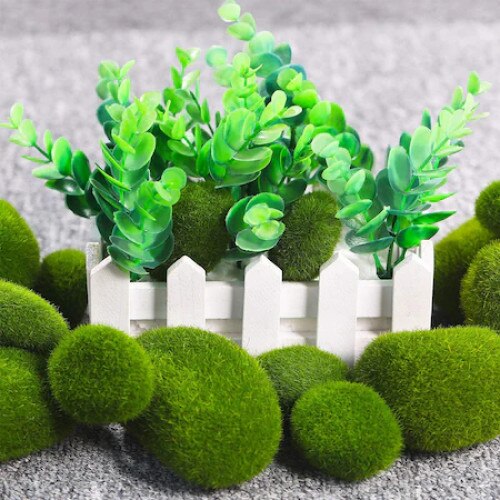 Decoratiuni gradina model lichen, Spuma, 24 buc, Verde - eMAG.ro