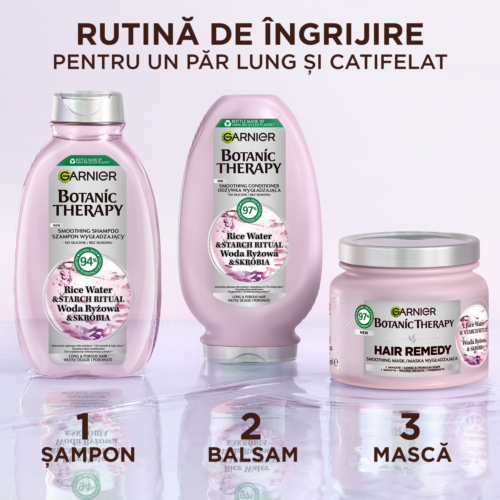 Sampon Garnier Botanic Therapy Rice Water pentru parul lung, 400 ml ...