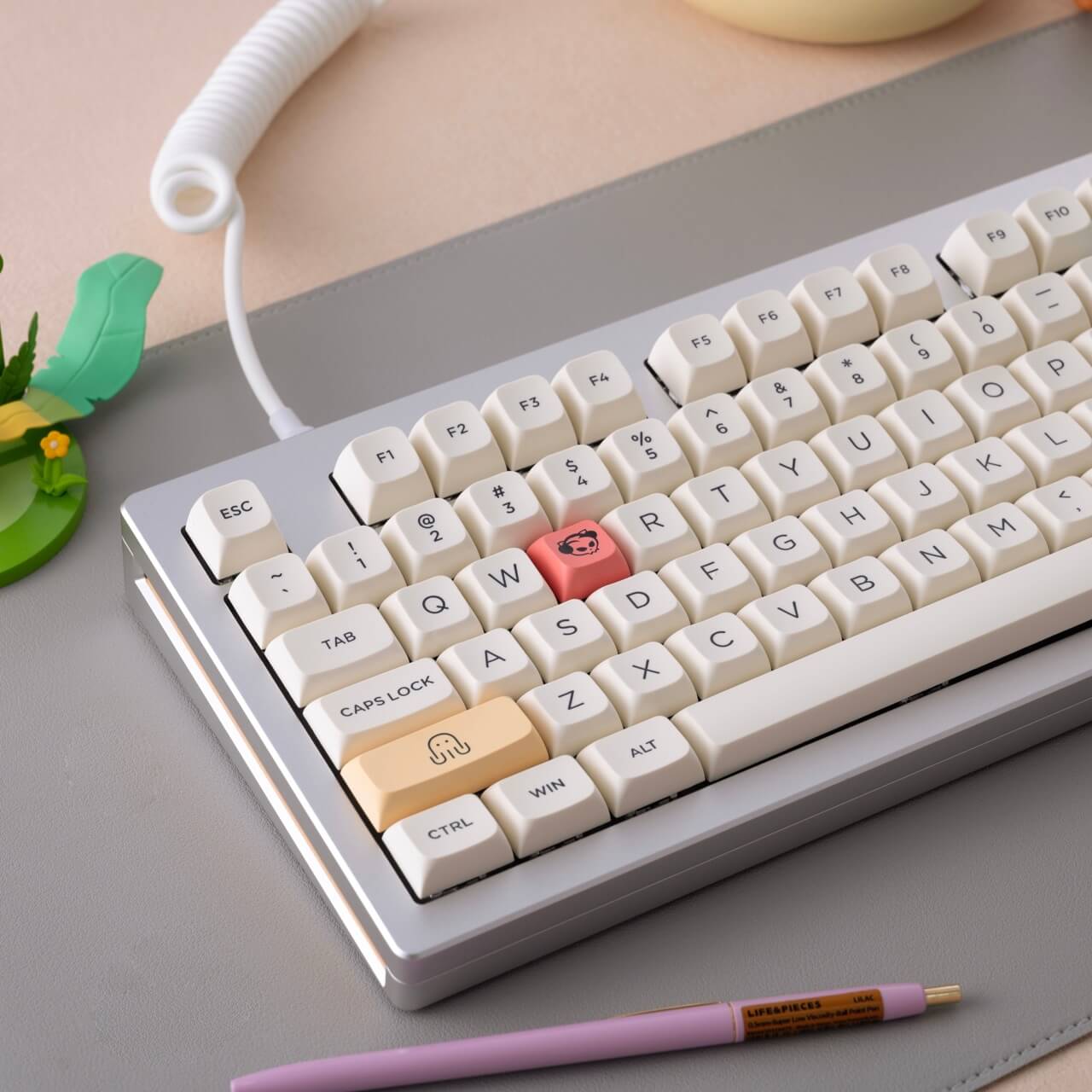 Kit taste gaming Akko Cream Keycaps Set Building Blocks PBT MDA, set ...