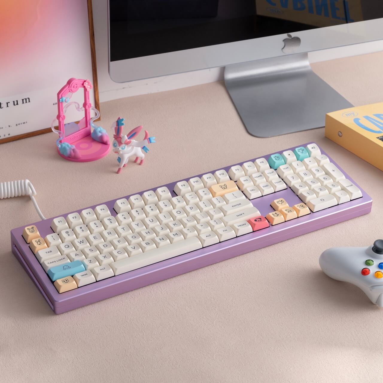 Kit taste gaming Akko Cream Keycaps Set Building Blocks PBT MDA, set ...