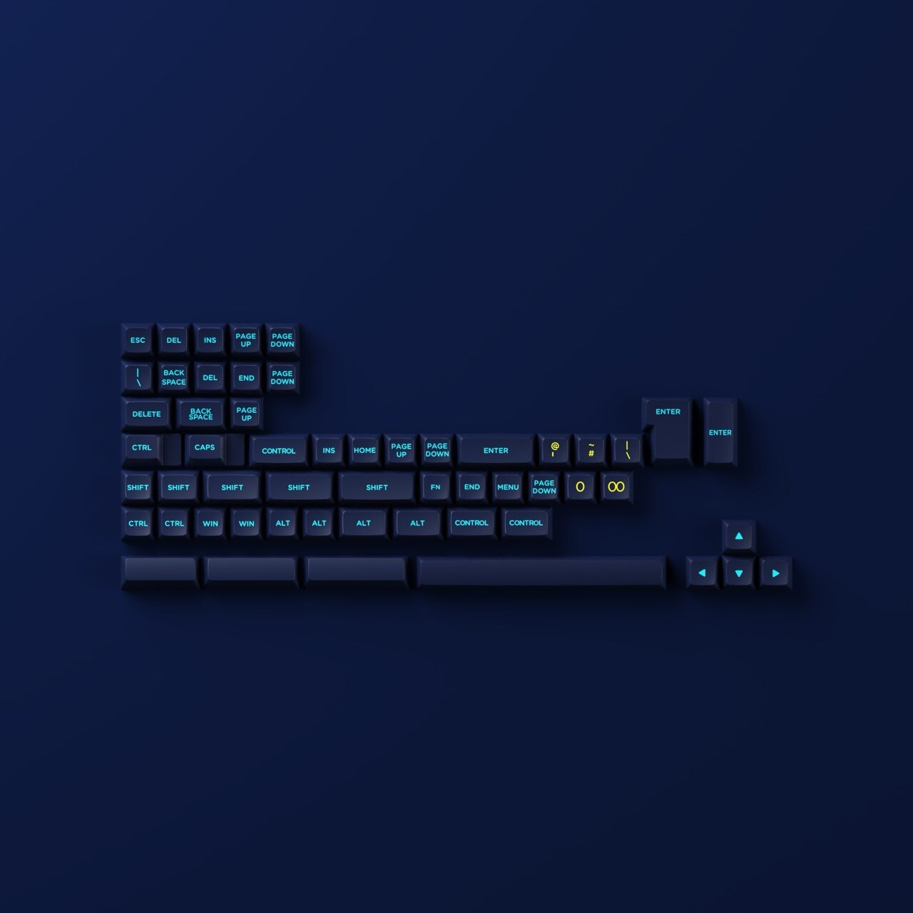 Комплект клавиши за клавиатура Akko Starry Night Keycaps Set PBT OSA ...