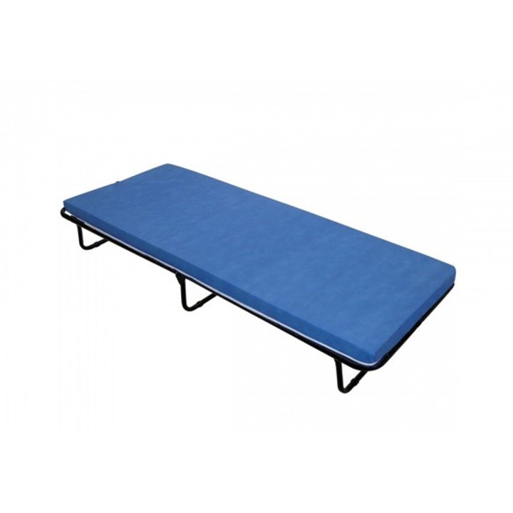 Pat pliabil Popey, 80x190 cu saltea 4 cm, cadru si plasa metalica - eMAG.ro