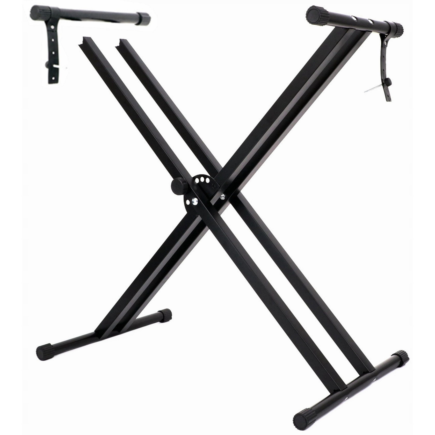 Stativ Orga, Intarite, Dublu, Reglabil, Otel, Negru - eMAG.ro