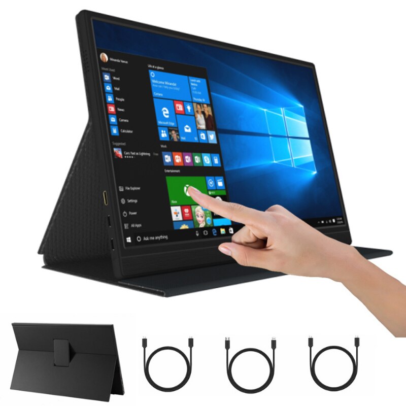 Monitor portabil BLOOMANT 15.6 inch, Touchscreen, 4K Ultra HD, 3840* ...