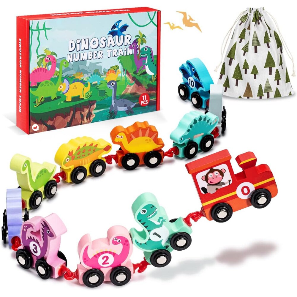 Jucarie educativa si interactiva trenulet cu numere, Invatare numere si ...