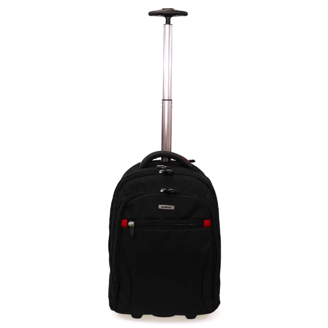 Rucsac cu troler Lamonza Bremen, 47X35X22 cm, negru - eMAG.ro